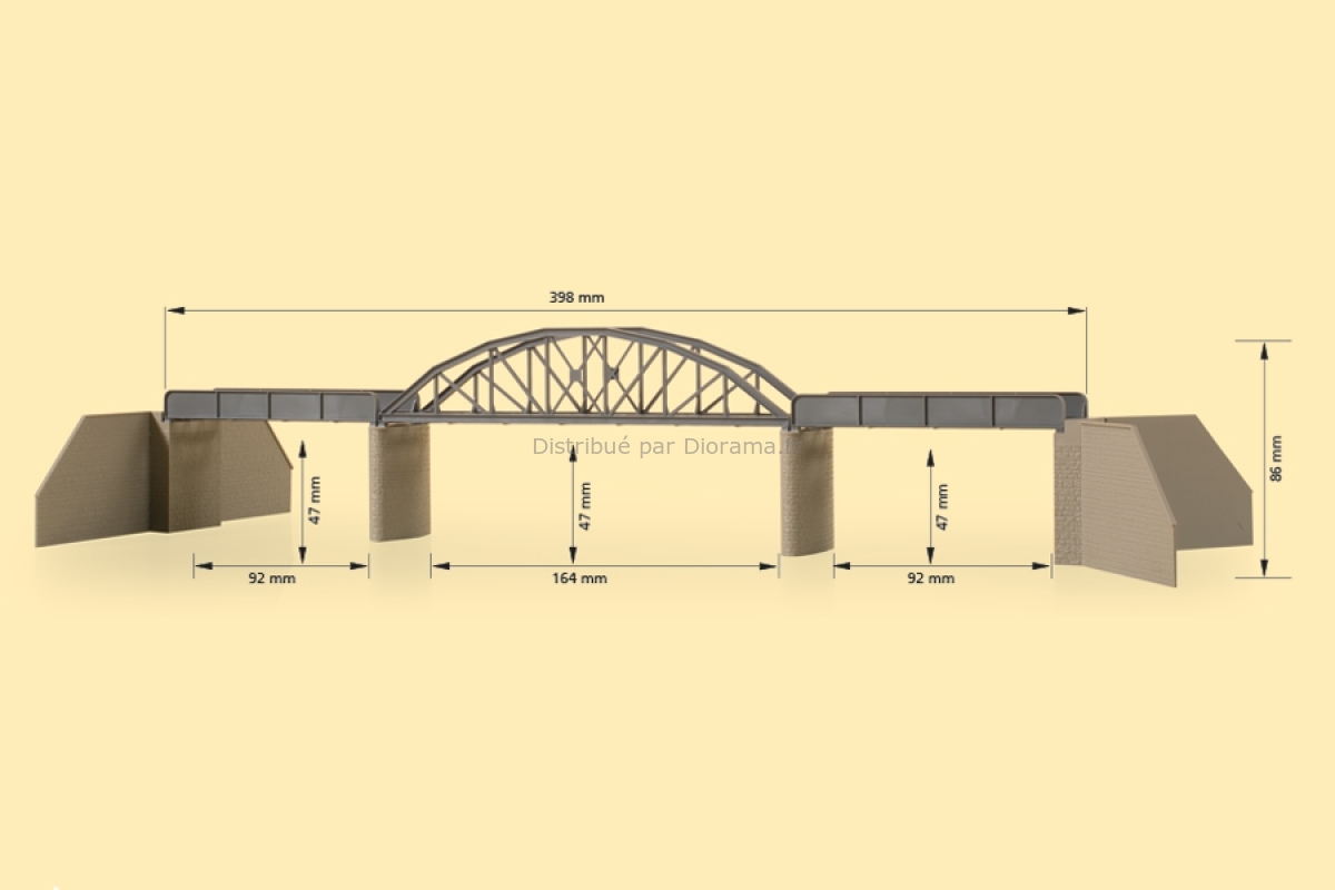 Auhagen 14483 - Pont en acier miniature N 1:160 Auhagen 14483 - Pont en acier miniature N 1:160